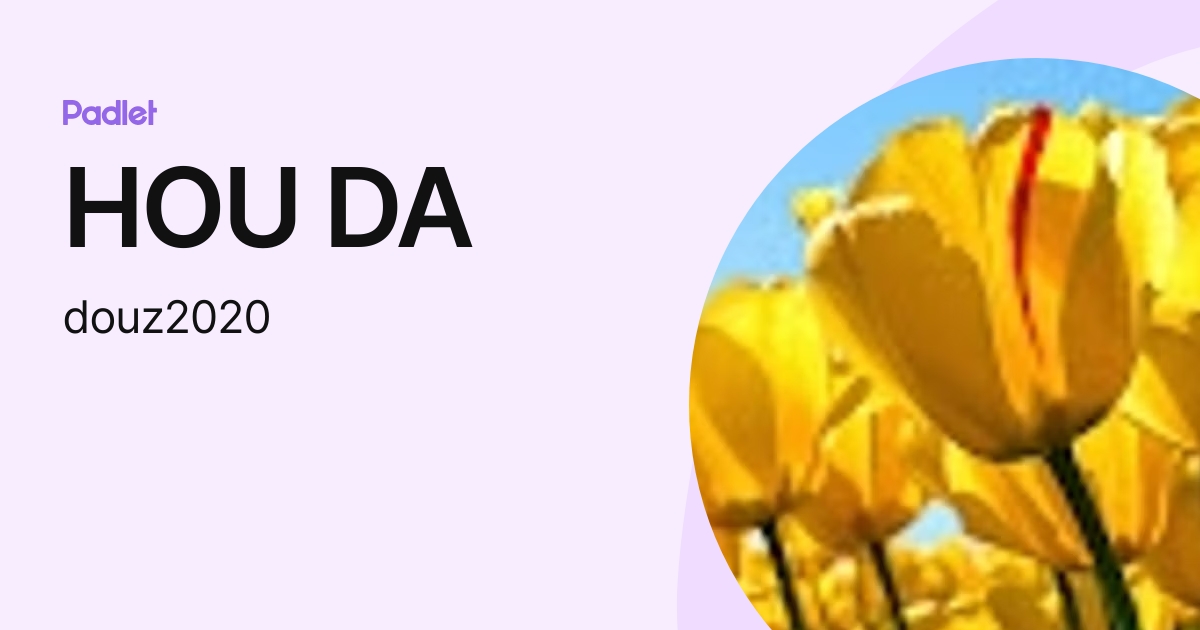 HOU DA (douz2020) profile | Padlet