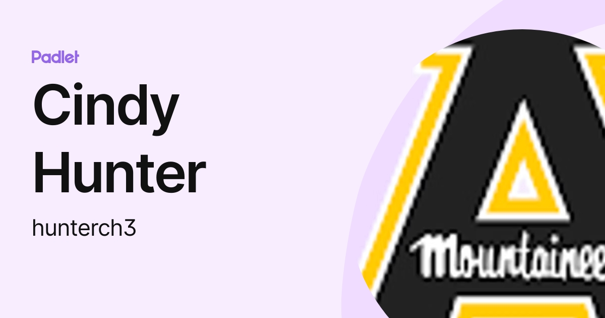 Cindy Hunter (hunterch3) profile | Padlet