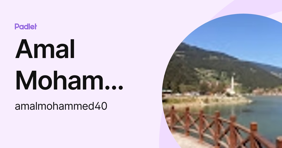 Amal Mohammed (amalmohammed40) profile | Padlet