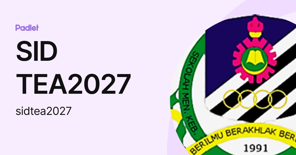 SID TEA2027 (sidtea2027) profile | Padlet