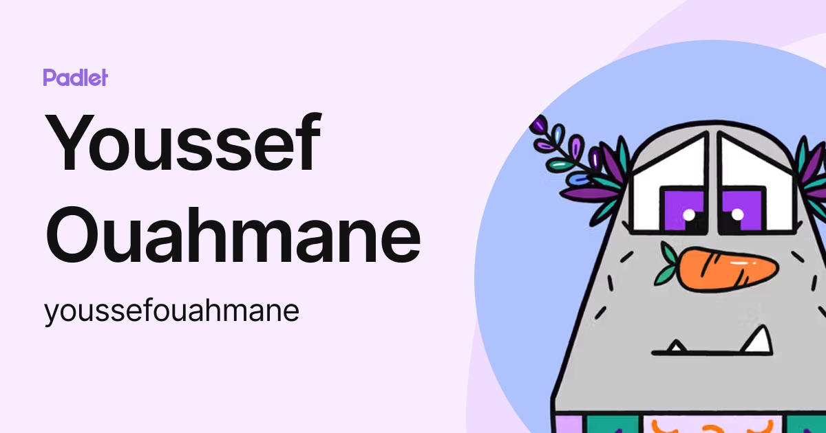 Youssef Ouahmane (youssefouahmane) profile | Padlet