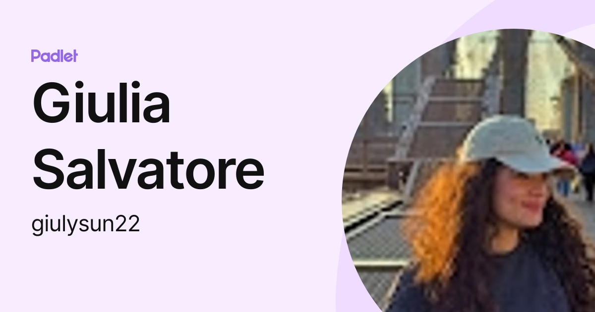 Giulia Salvatore (giulysun22) profile | Padlet