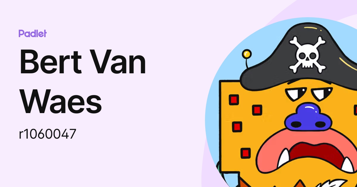 Bert Van Waes (r1060047) profile | Padlet