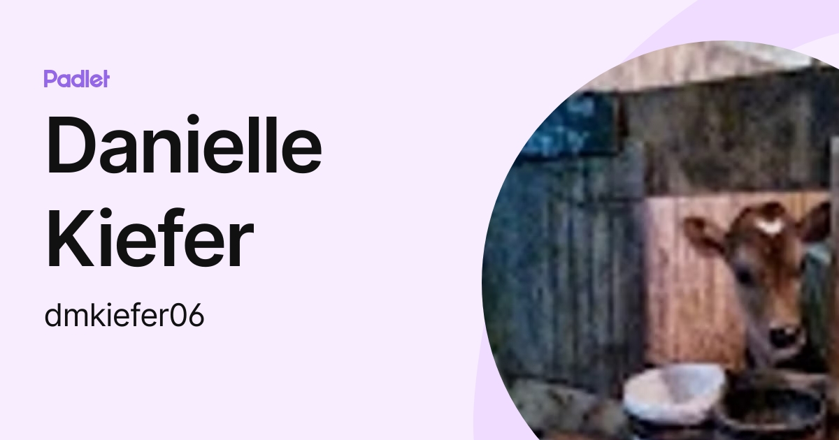 Danielle Kiefer (dmkiefer06) profile | Padlet