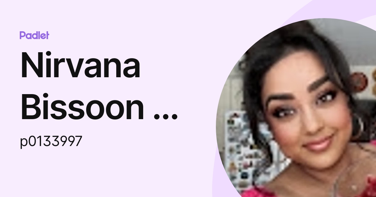 Nirvana Bissoon - Russell D Barber PS (1434) (p0133997) profile | Padlet