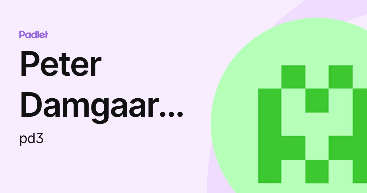 Peter Damgaard Sørensen (pd3) profile | Padlet