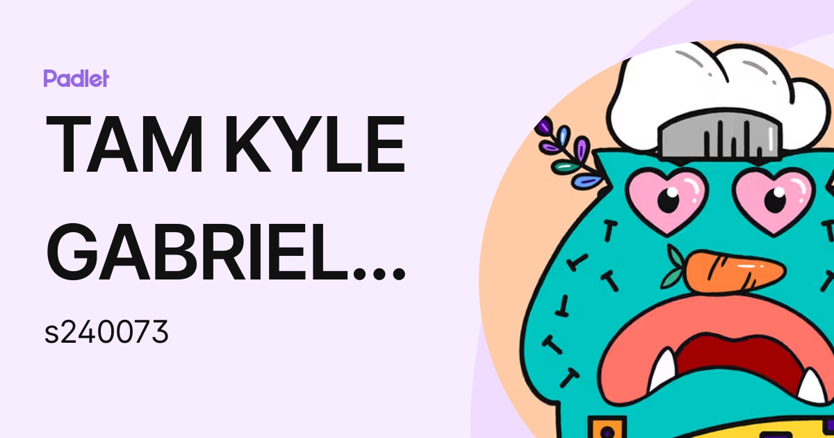 TAM KYLE GABRIEL譚樂賢 (s240073) profile | Padlet