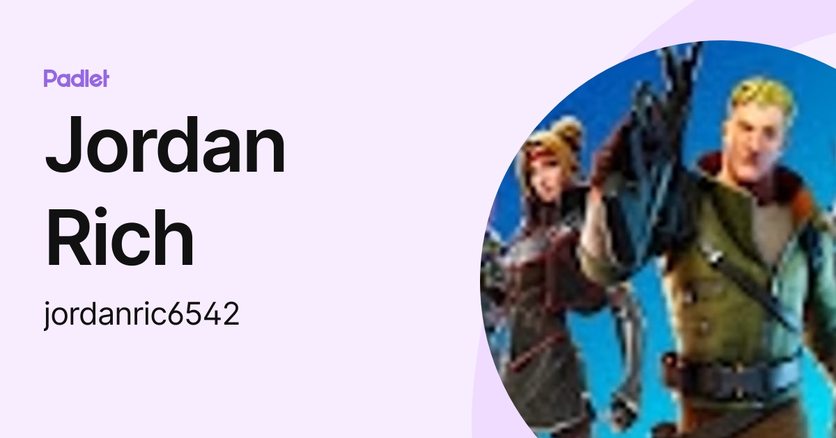 Jordan Rich (jordanric6542) profile | Padlet