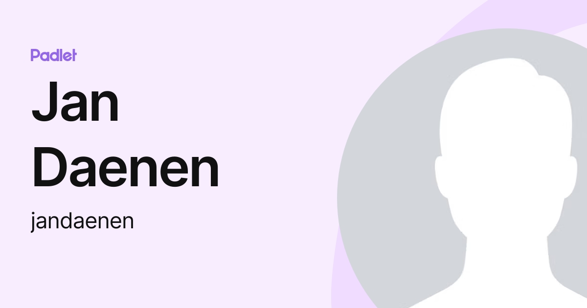 Jan Daenen (jandaenen) profile | Padlet