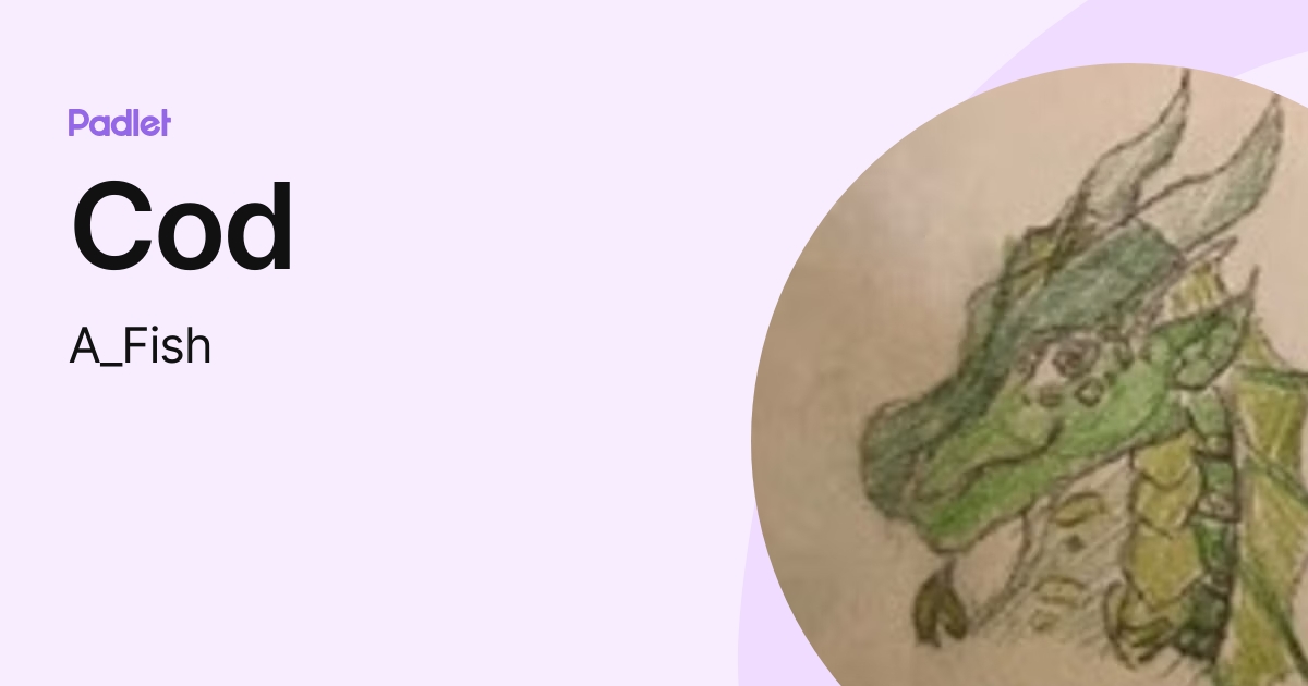 Cod (A_Fish) profile | Padlet