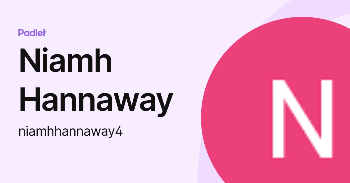 Niamh Hannaway (niamhhannaway4) profile | Padlet