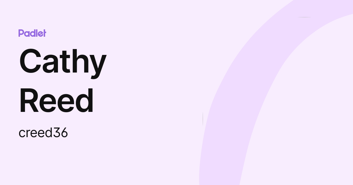 Cathy Reed (creed36) profile | Padlet