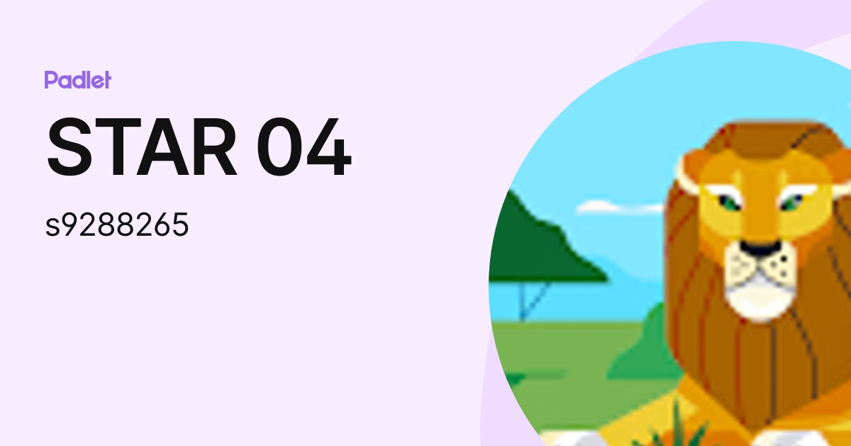 [BEEHVE] STAR 04 (s9288265) profile | Padlet