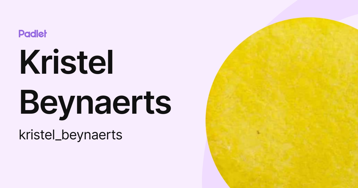 Kristel Beynaerts (kristel_beynaerts) profile | Padlet