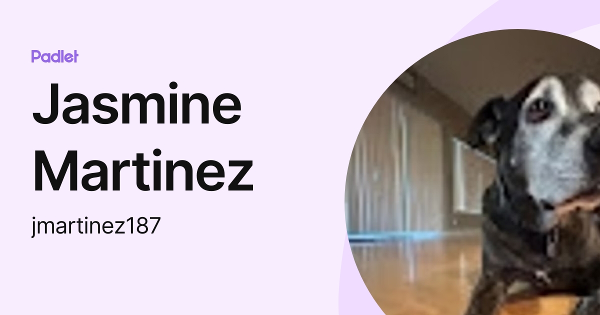 Jasmine Martinez (jmartinez187) profile | Padlet