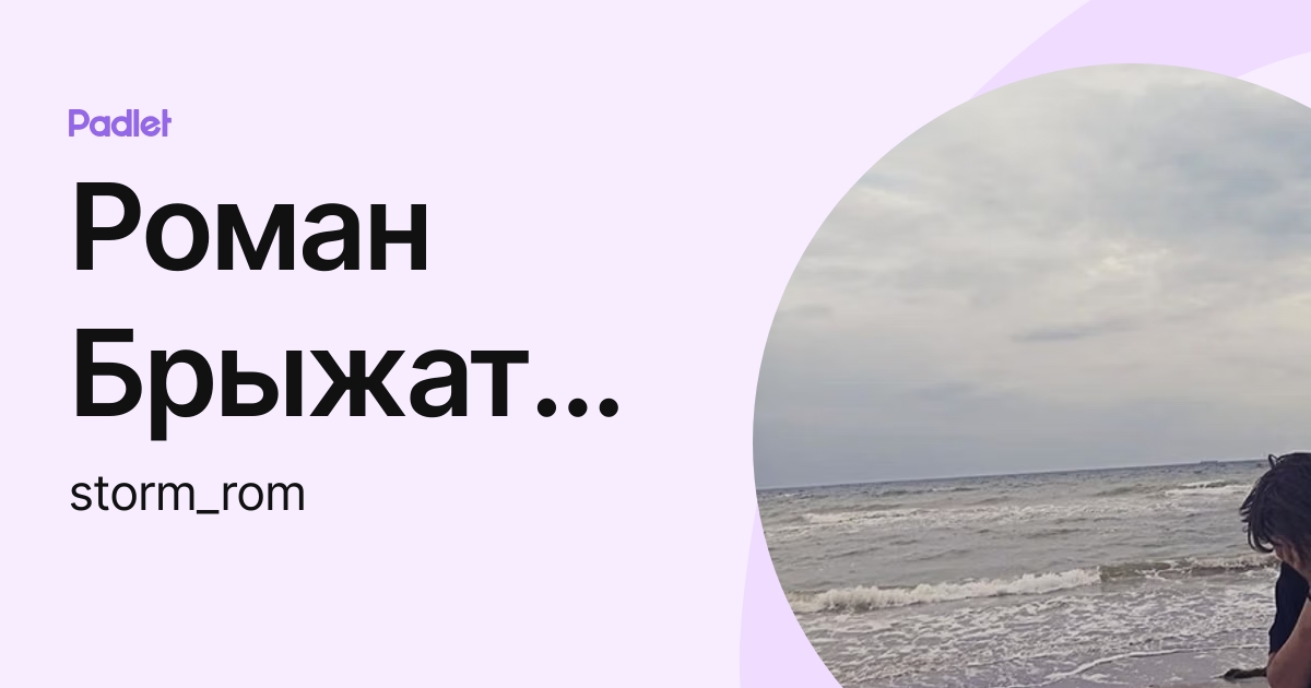 Роман Брыжатый (storm_rom) profile | Padlet