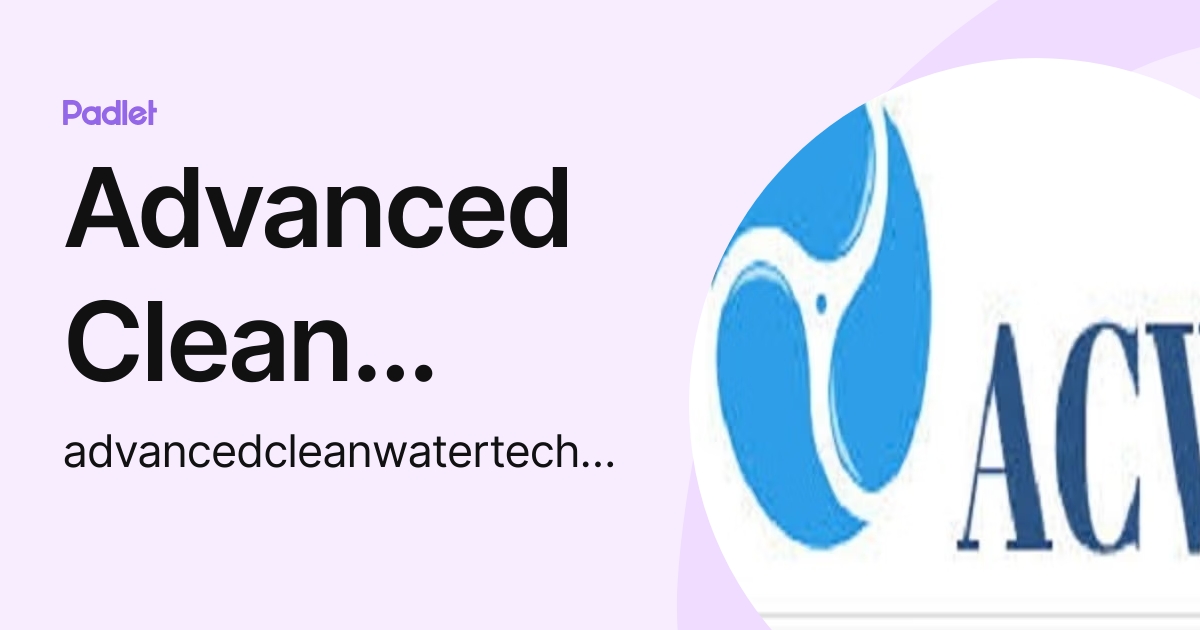 Advanced Clean Water Technologies (advancedcleanwatertechnologies ...