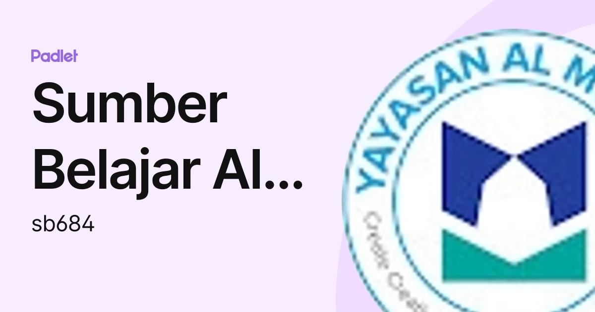 Sumber Belajar Al Muslim (sb684) profile | Padlet