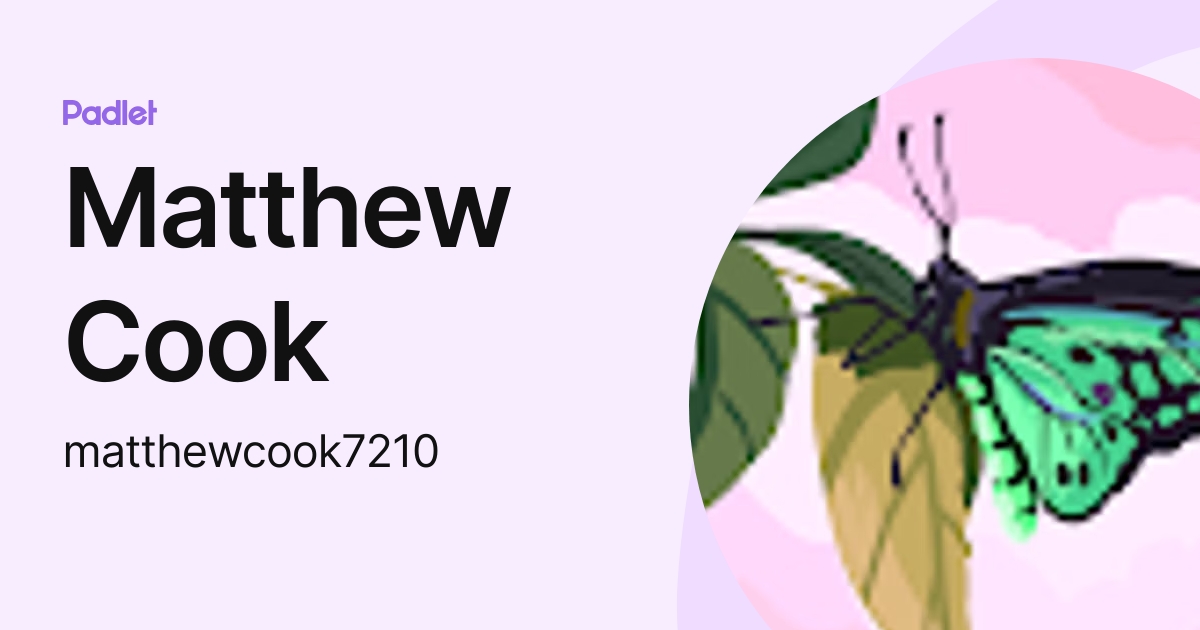 Matthew Cook (matthewcook7210) profile | Padlet