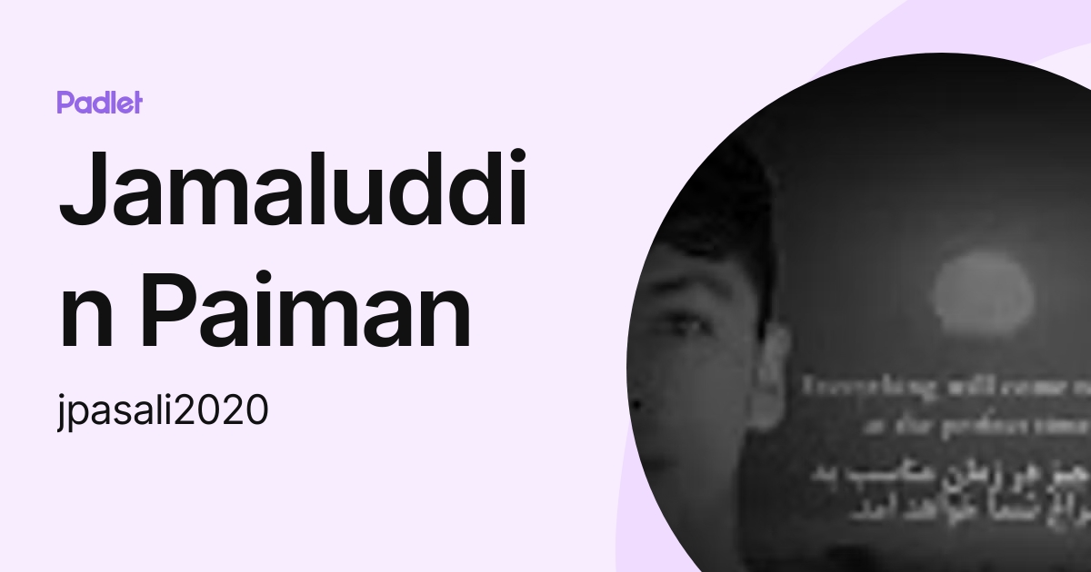 Jamaluddin Paiman (jpasali2020) profile | Padlet