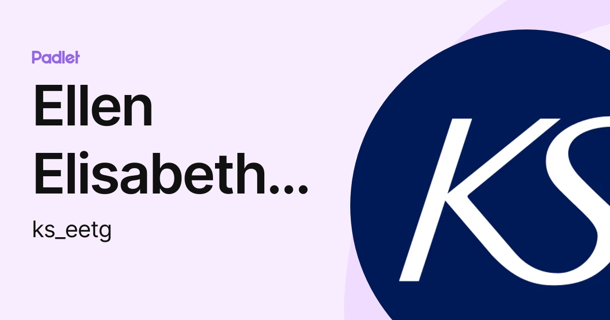 Ellen Elisabeth Tveiten-Grotbaek (ks_eetg) profile | Padlet