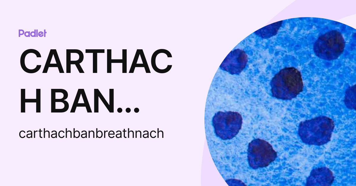CARTHACH BAN BREATHNACH (carthachbanbreathnach) profile | Padlet