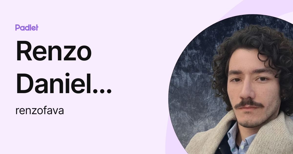 Renzo Daniel Fava (renzofava) profile | Padlet