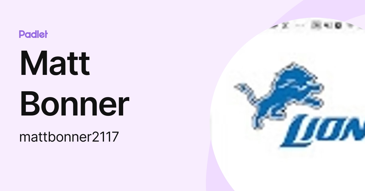 Matt Bonner (mattbonner2117) profile | Padlet