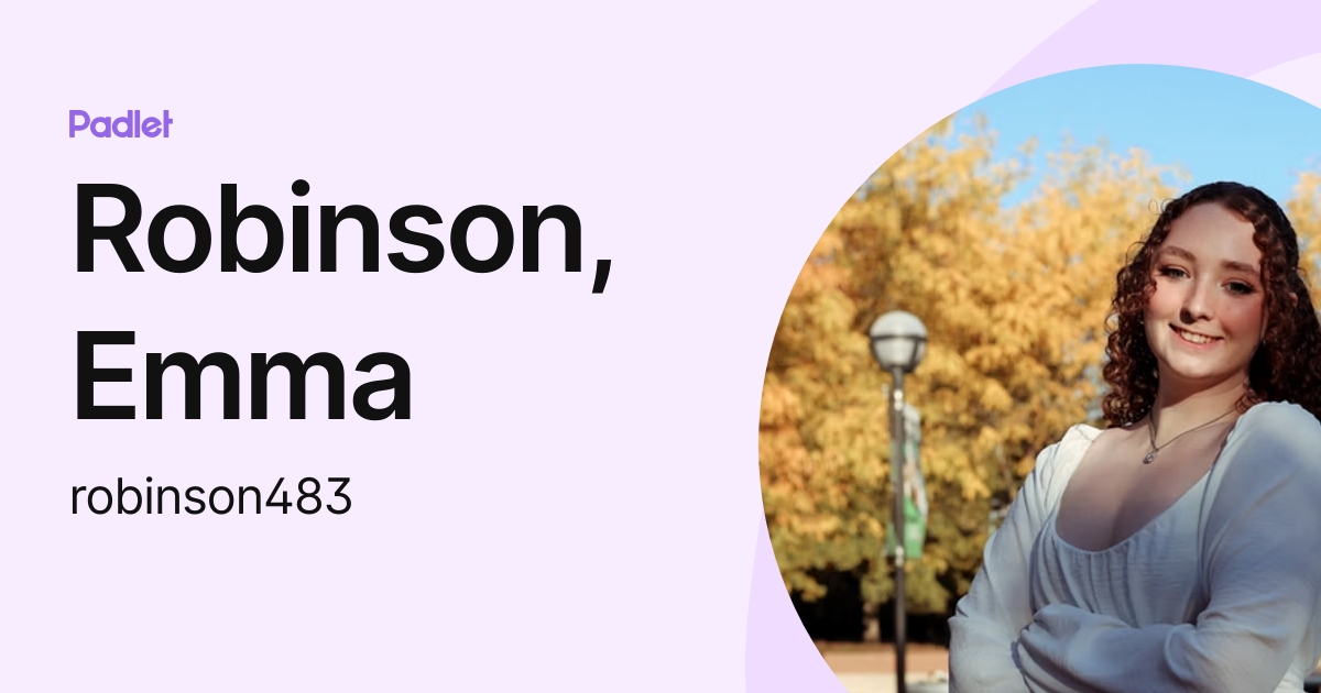 Robinson, Emma (robinson483) profile | Padlet