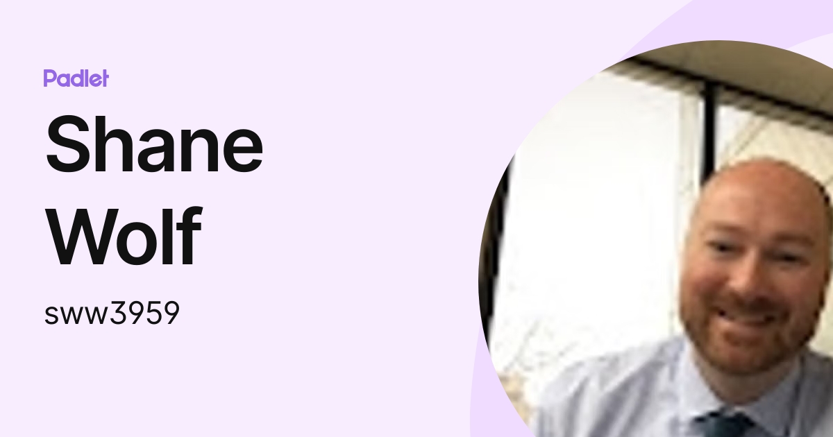 Shane Wolf (sww3959) profile | Padlet