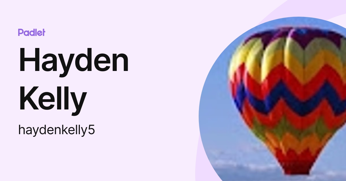 Hayden Kelly (haydenkelly5) profile | Padlet