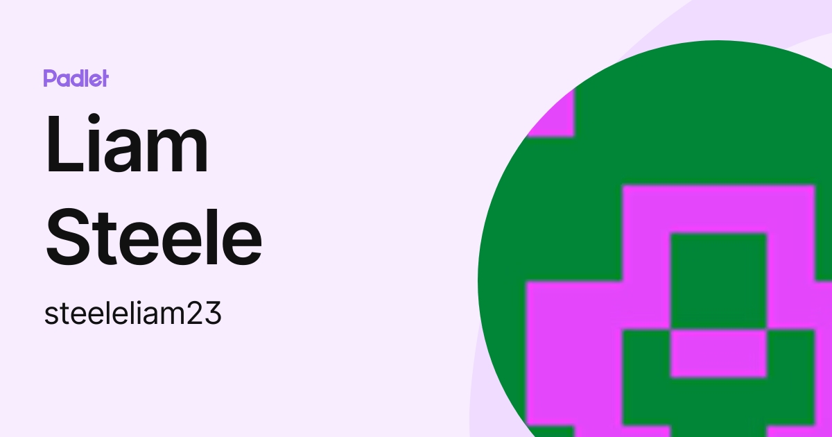 Liam Steele (steeleliam23) profile | Padlet