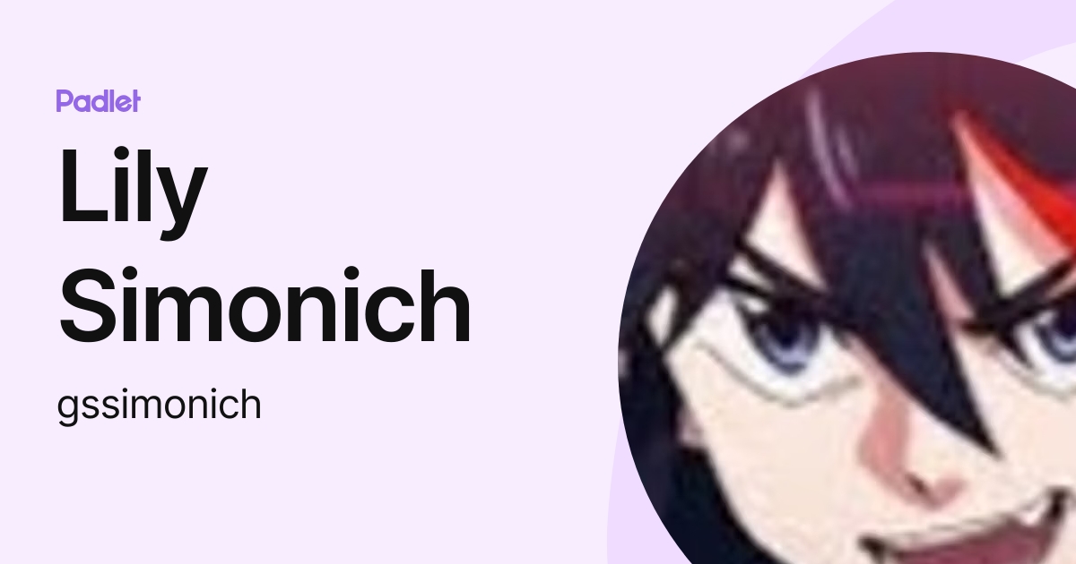 Lily Simonich (gssimonich) profile | Padlet