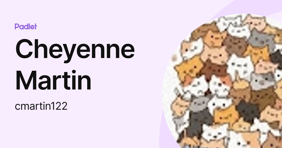 Cheyenne Martin (cmartin122) profile | Padlet
