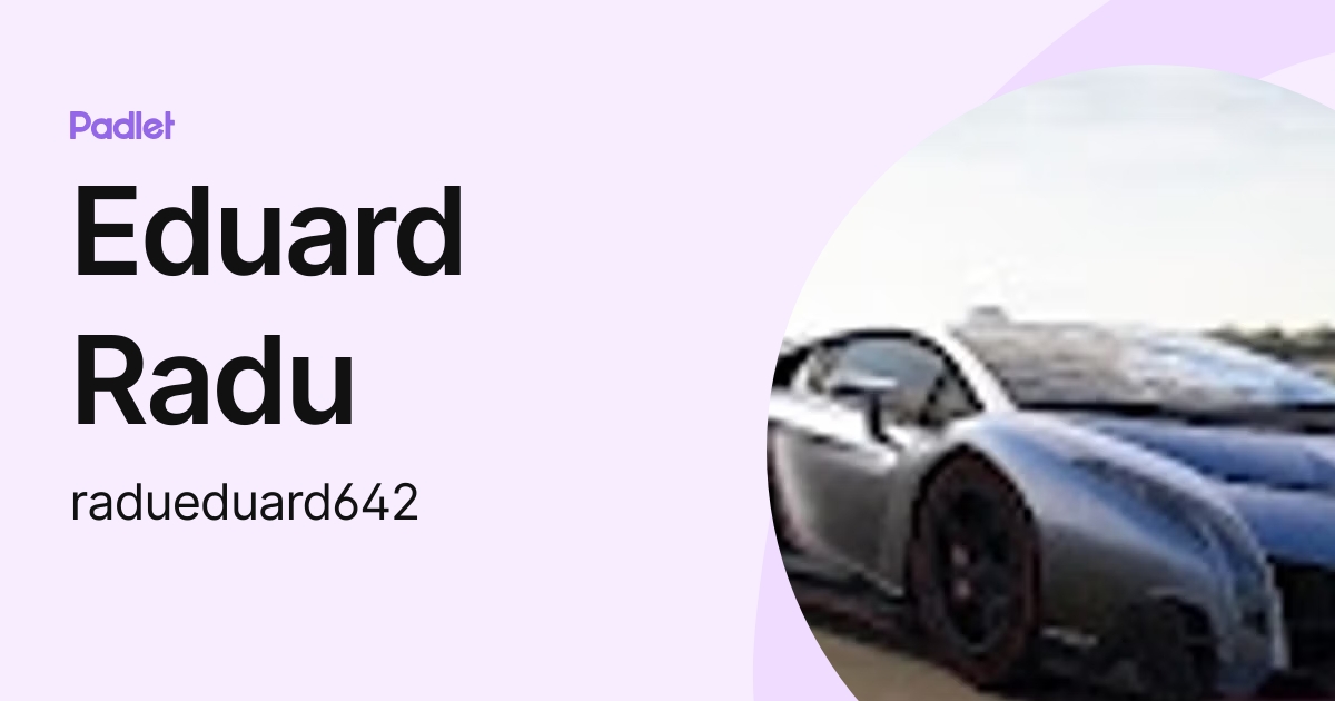 Eduard Radu (radueduard642) profile | Padlet