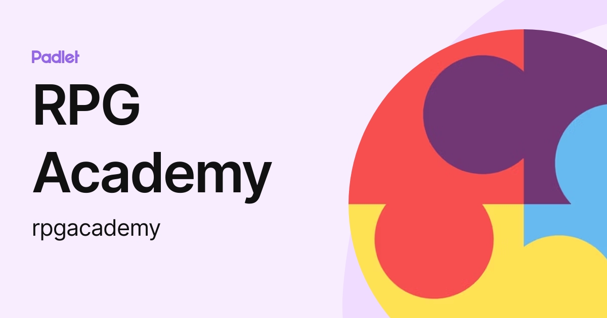 RPG Academy (rpgacademy) profile | Padlet