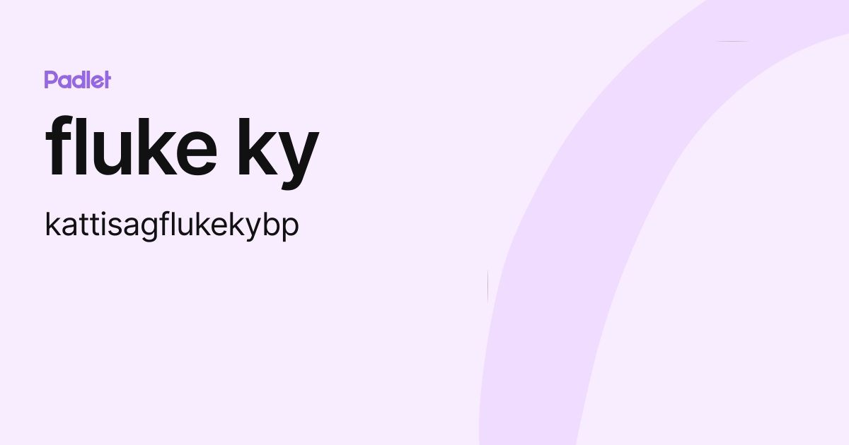 fluke ky (kattisagflukekybp) profile | Padlet