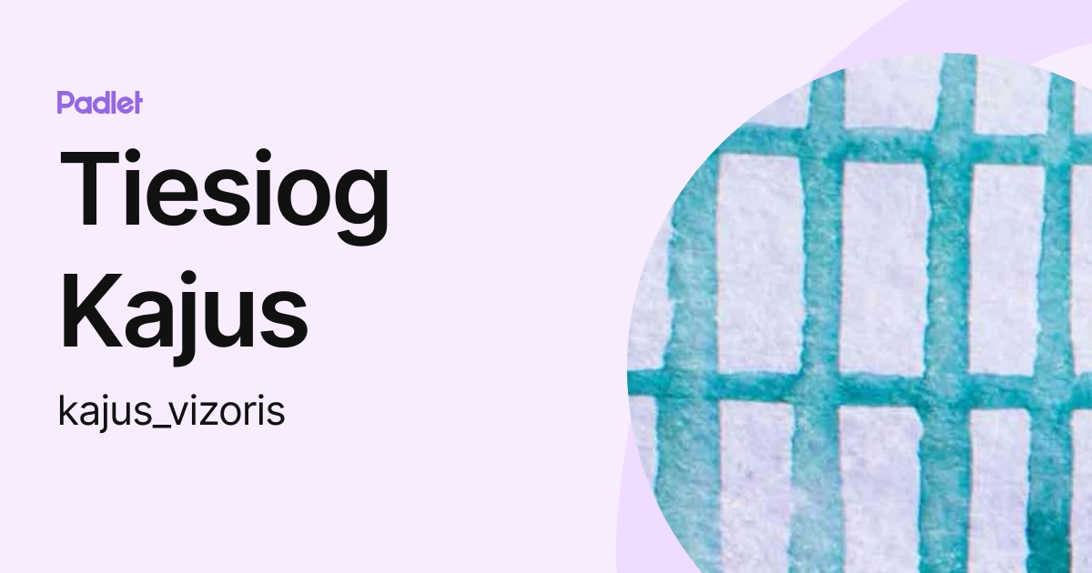 Tiesiog Kajus (kajus_vizoris) profile | Padlet