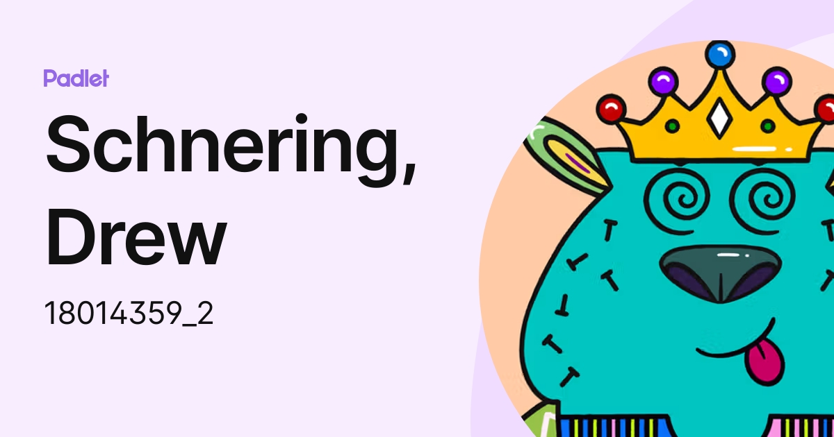 Schnering, Drew (18014359_2) profile | Padlet