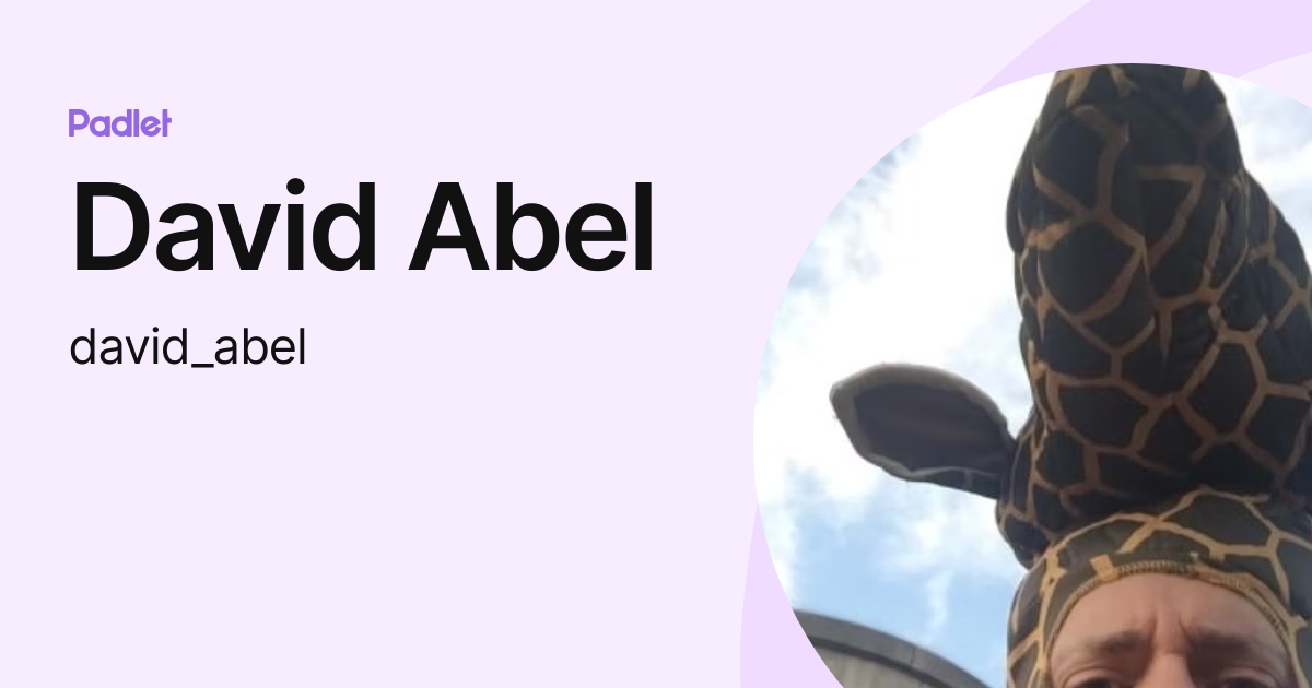 David Abel (david_abel) profile | Padlet