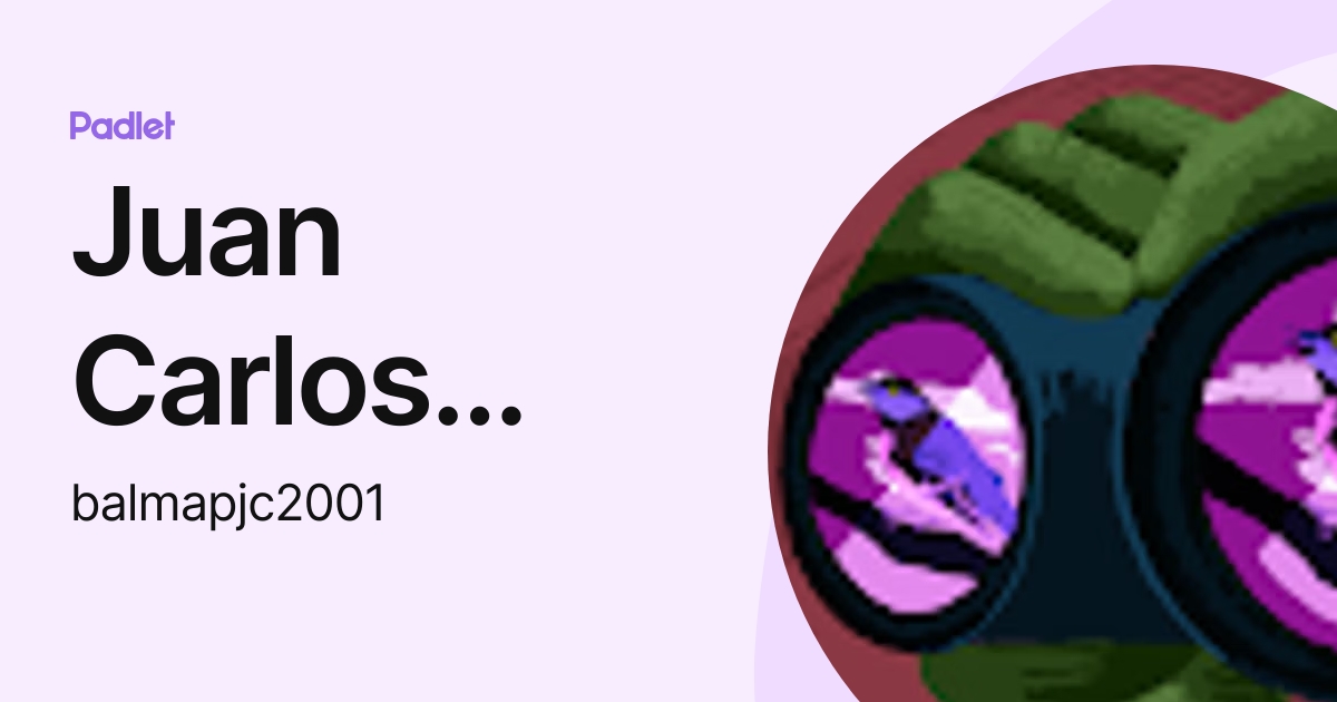 Juan Carlos Balmaceda Jr (balmapjc2001) profile | Padlet