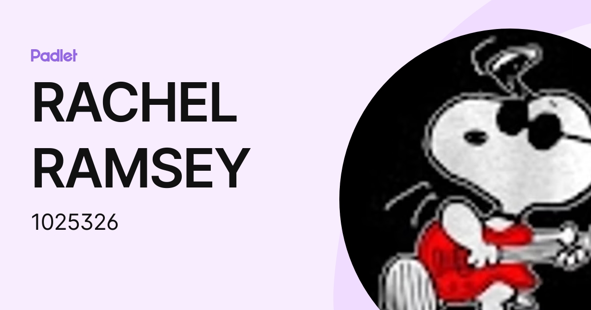 RACHEL RAMSEY (1025326) profile | Padlet