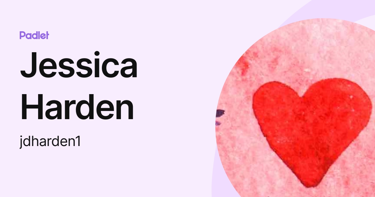 Jessica Harden (jdharden1) profile | Padlet