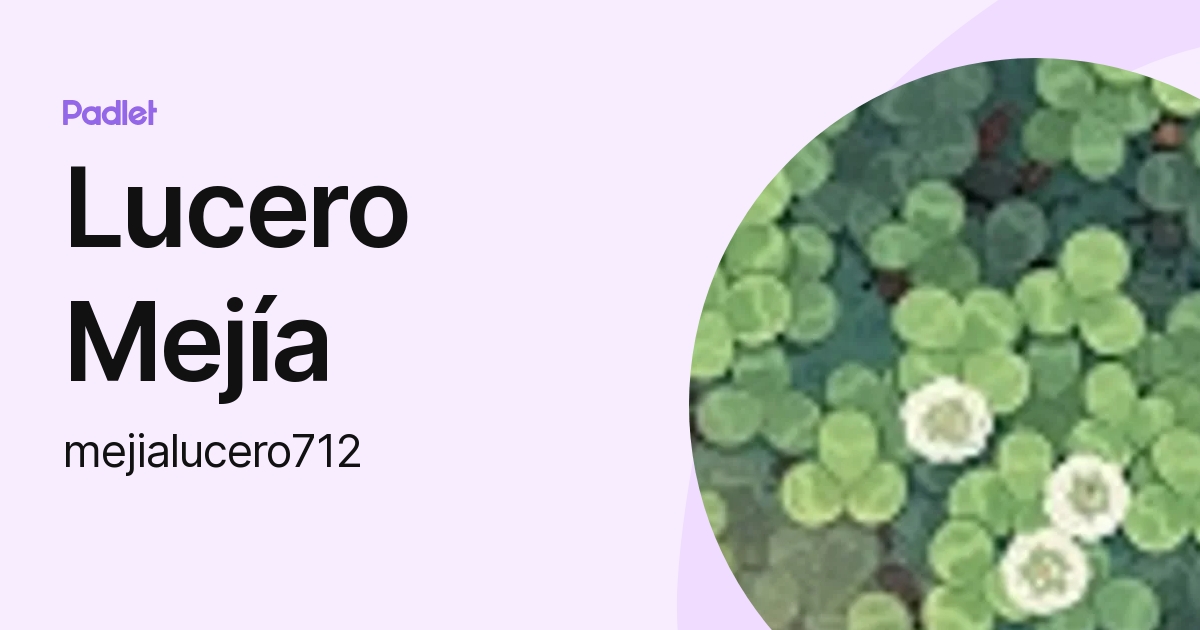 Lucero Mejía (mejialucero712) profile | Padlet