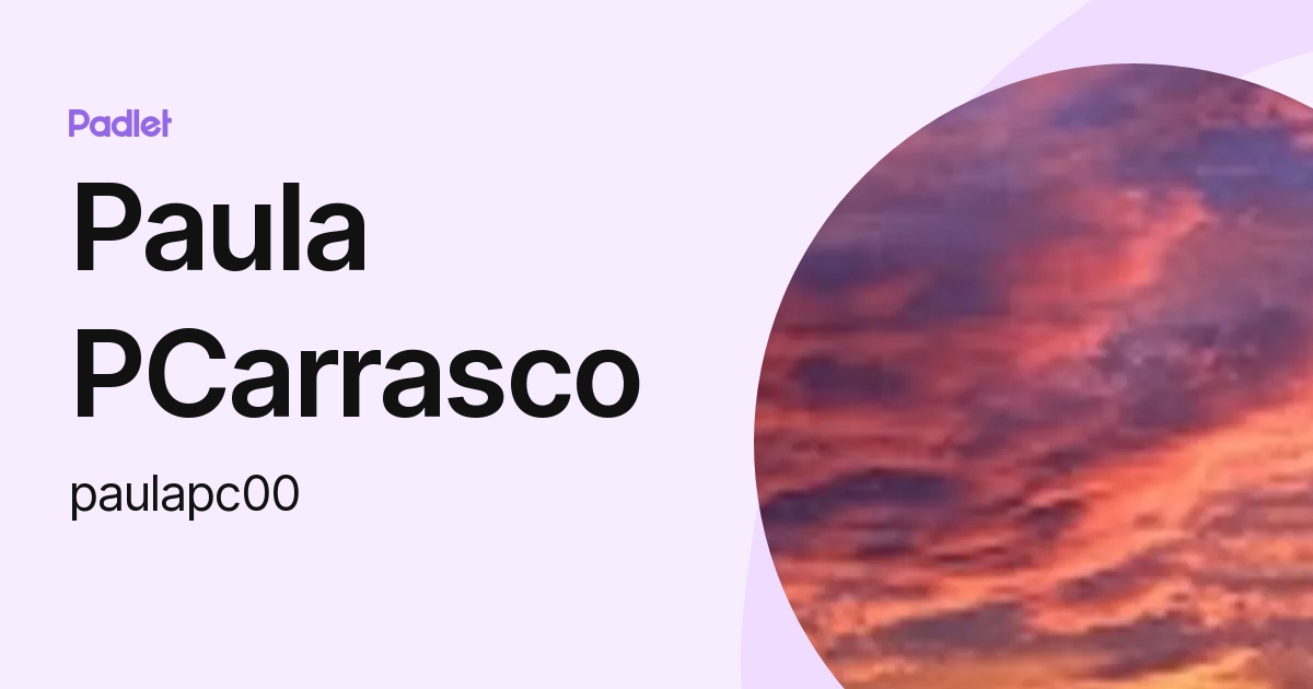 Paula PCarrasco (paulapc00) profile | Padlet