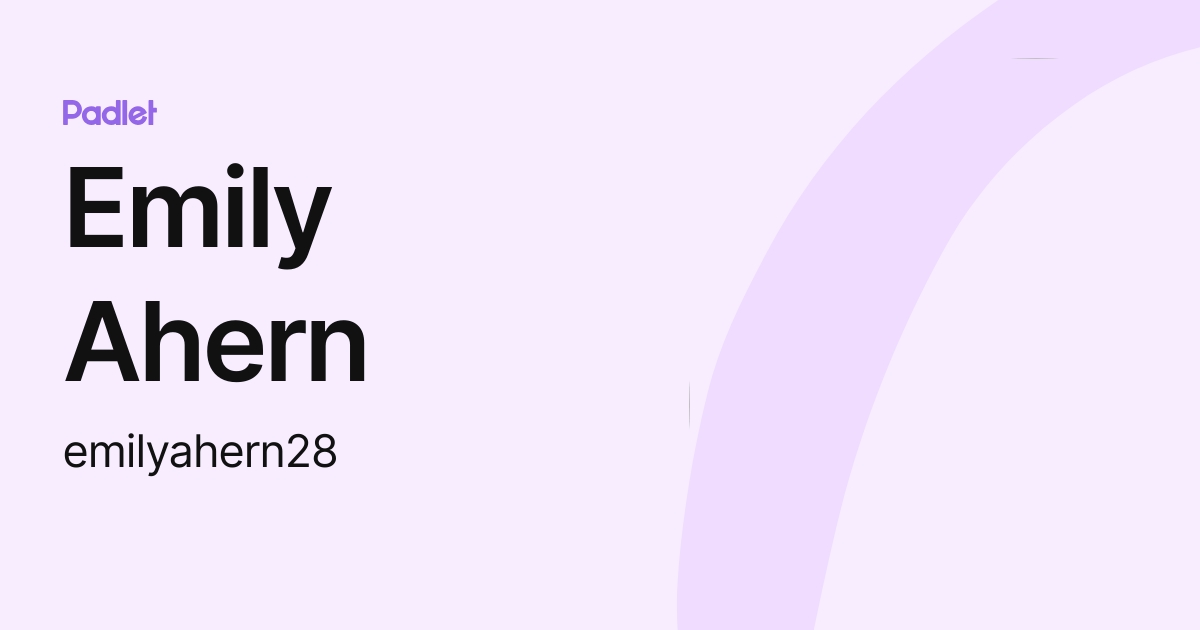 Emily Ahern (emilyahern28) profile | Padlet