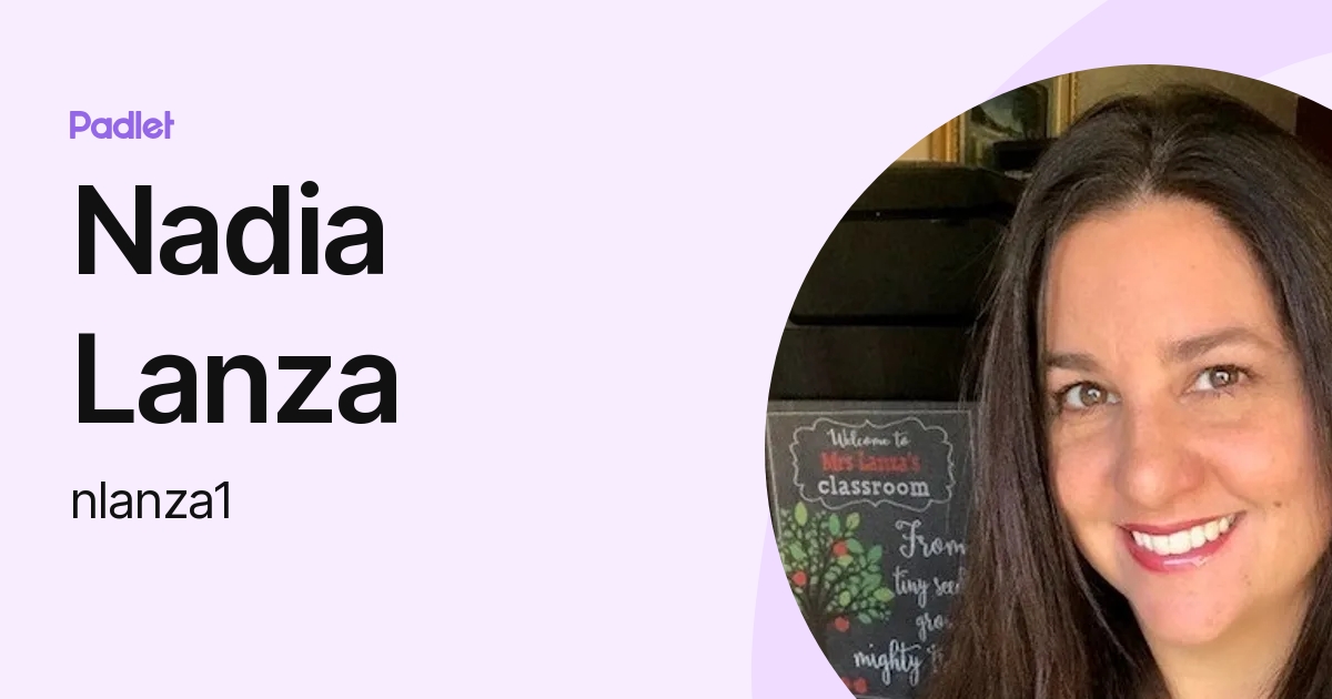 Nadia Lanza (nlanza1) profile | Padlet