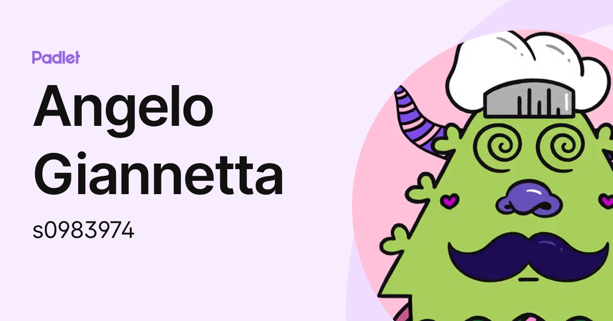 Angelo Giannetta (s0983974) profile | Padlet