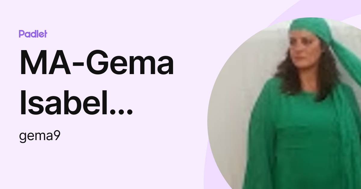MA-Gema Isabel Barajas Plaza (gema9) profile | Padlet