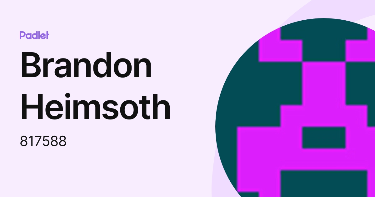 Brandon Heimsoth (817588) profile | Padlet